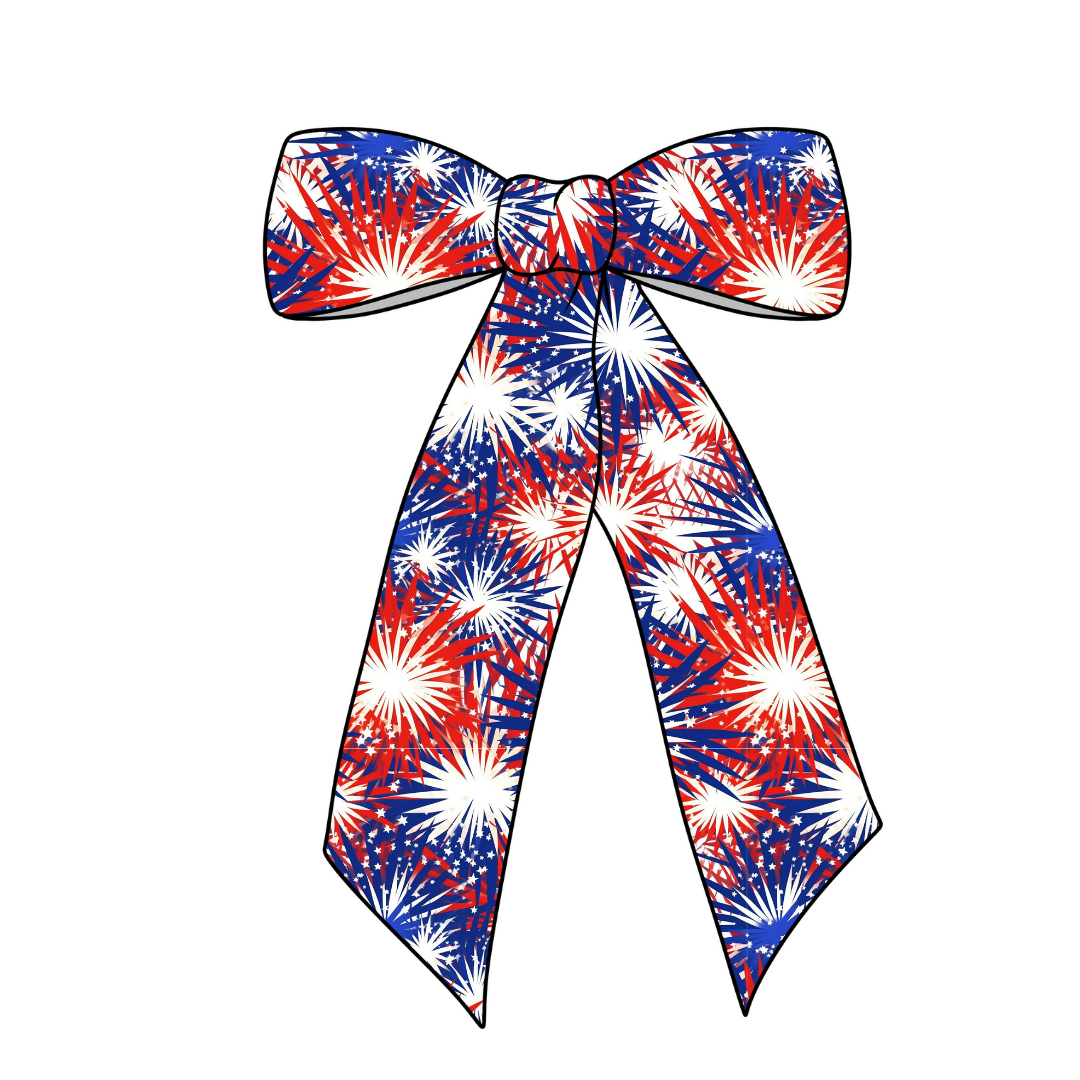 Baby You're a Firework Long Tail Fabric Bow – Marmalade Skies