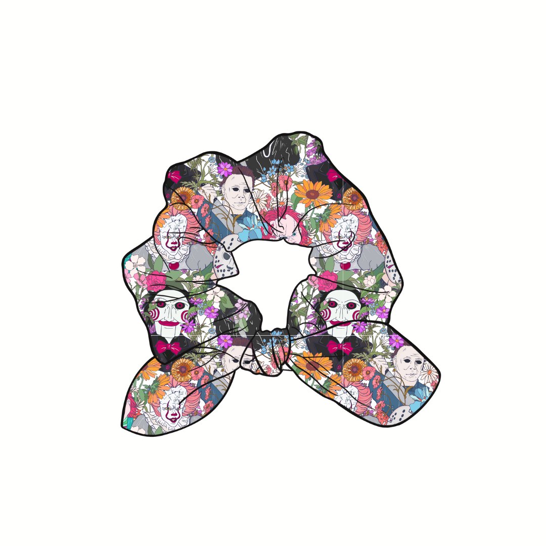 Hide & Seek Horror Hand Tied Knotted Bow Scrunchie – Marmalade Skies