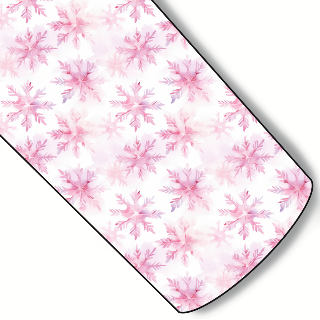 Pink Snowflakes Custom Faux Leather – Marmalade Skies