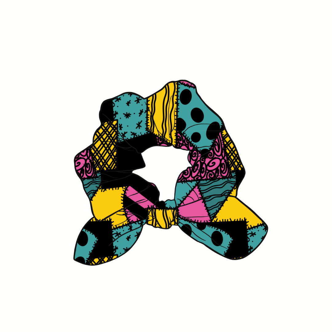 Sally Patches Hand Tied Knotted Bow Scrunchie – Marmalade Skies
