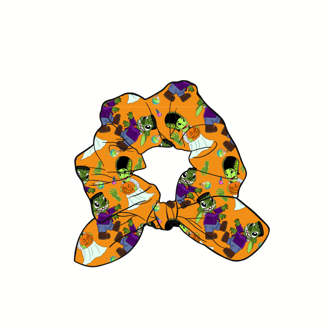 Halloween Alien Hand Tied Knotted Bow Scrunchie – Marmalade Skies