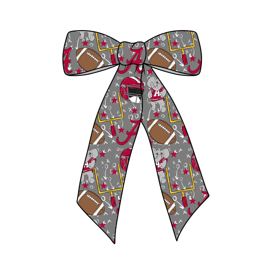 (Pre-Order) Alabama Crimson Tide Long Tail Fabric Bow – Marmalade Skies